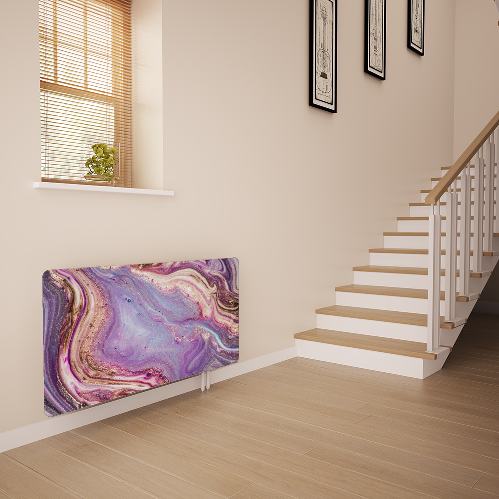 Glass Radiator Cover in Liquid Amethyst - Extra Large - Premier Range